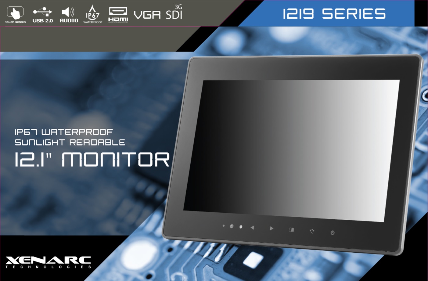 Xenarc Technologies Launches the Most Rugged 12.1" Waterproof SDI HDMI VGA DVI & AV IP68 IK08 ...